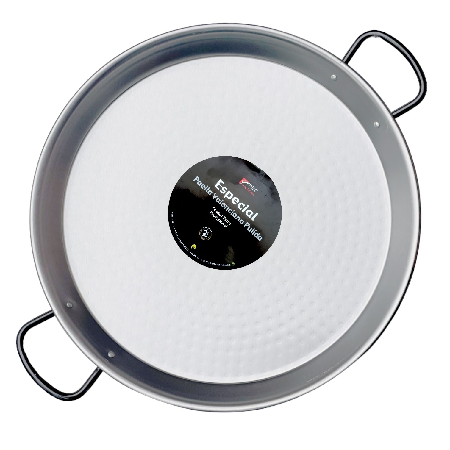 The Paella Company - 50cm Traditional Polished Steel Spanish Paella Pan
