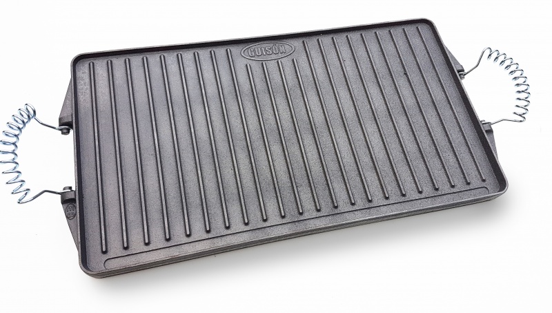 The Paella Company - 21cm x27cm Reversible Rectangular Cast Iron ...